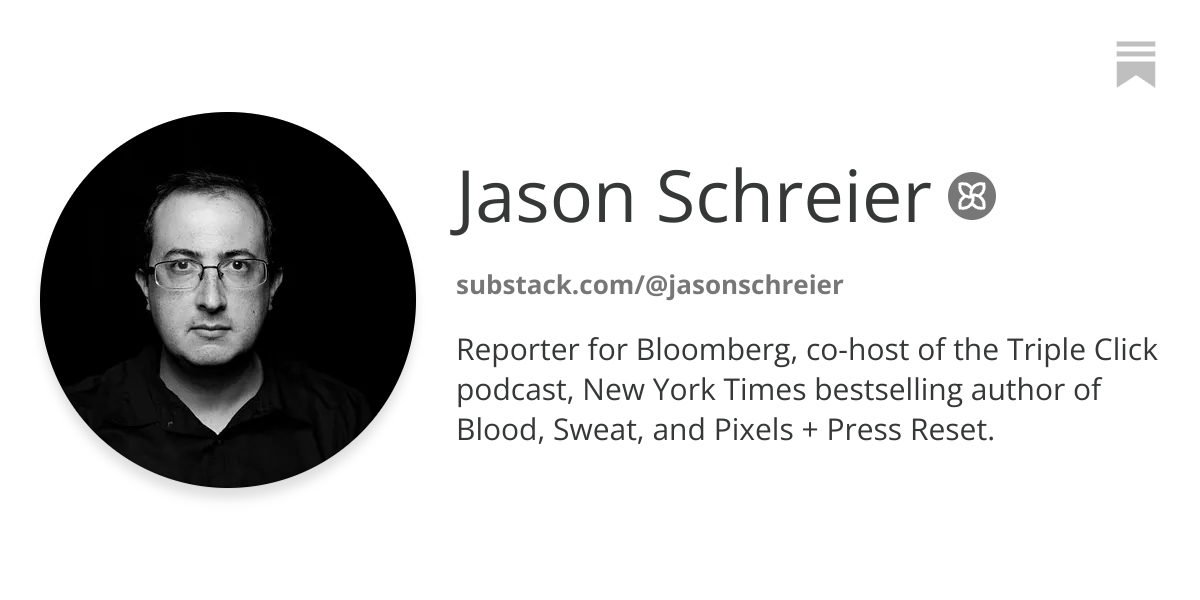 Jason Schreier | Substack