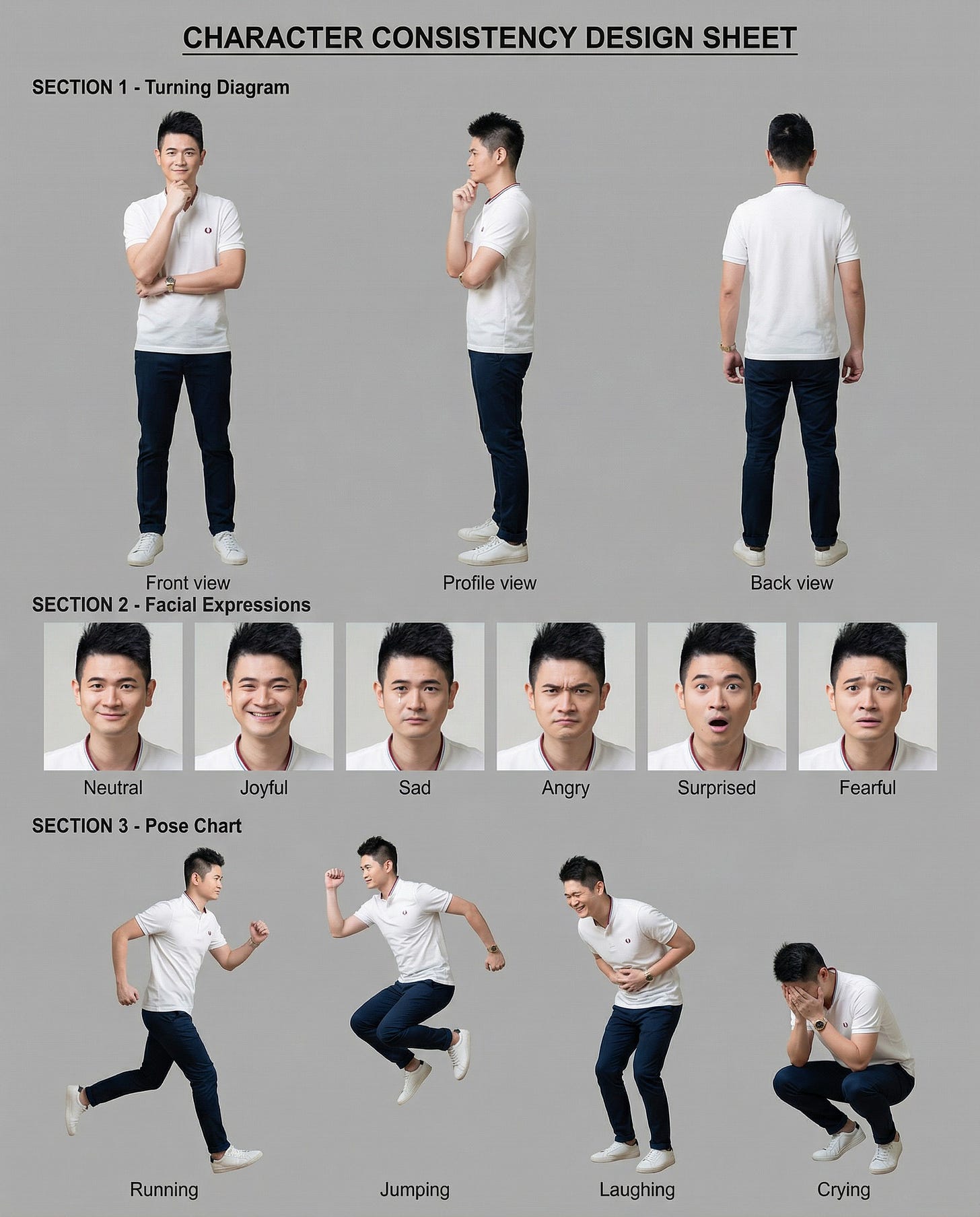 CHARACTER CONSISTENCY DESIGN SHEET - by Sifu Yik Chan