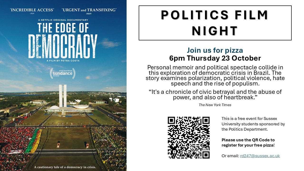 Politics Briefing, 20 October 2025 - SussexPolitics