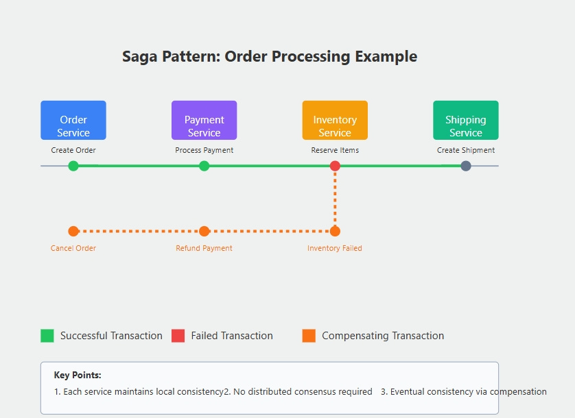How does Saga Design Pattern Works in Microservice Architecture?