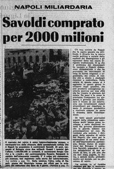 Due miliardi per Savoldi: quando Napoli scandalizzò l’Italia | Lo Slalom