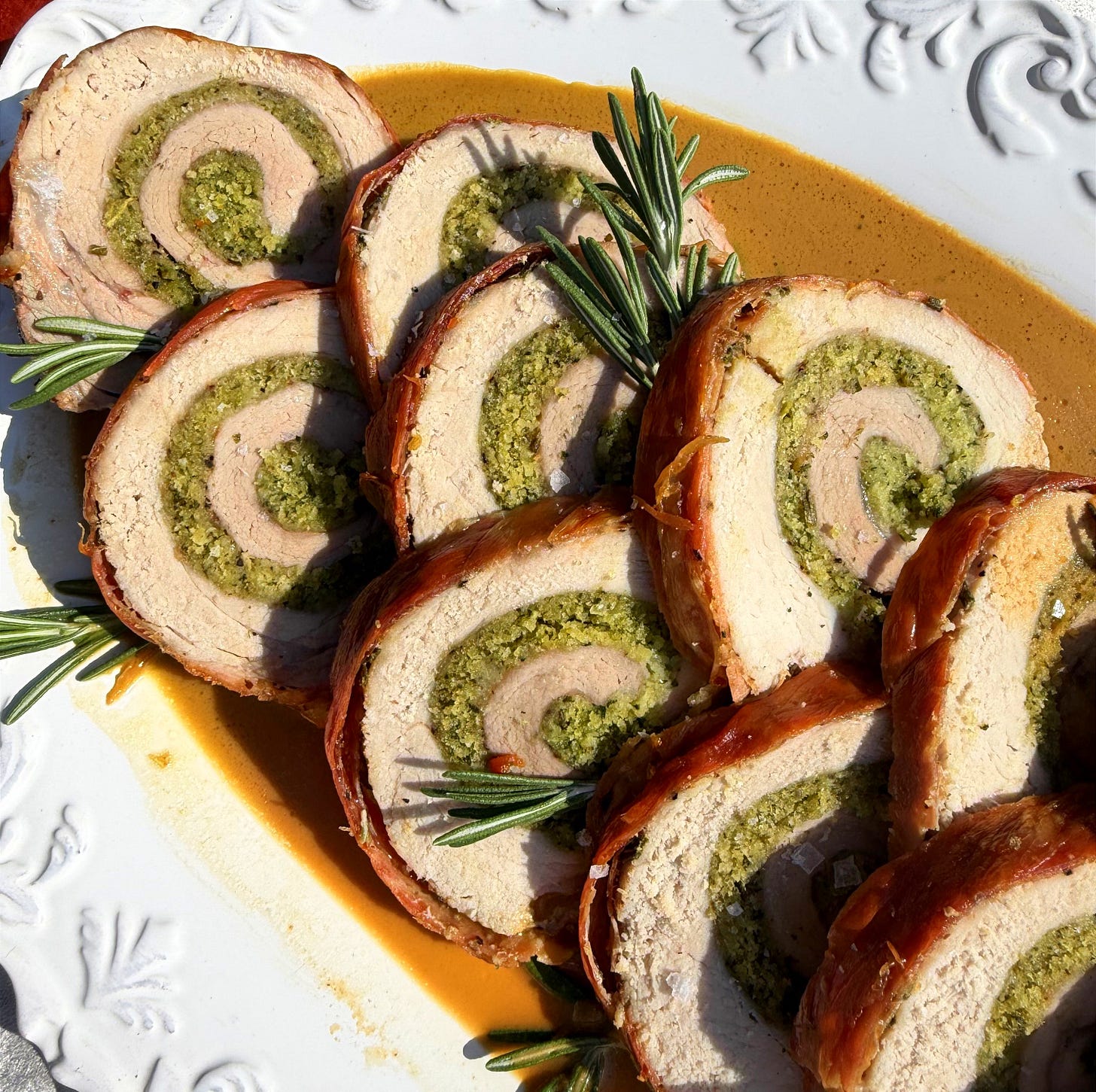 herbed pork loin roulade - by Madison Lambert