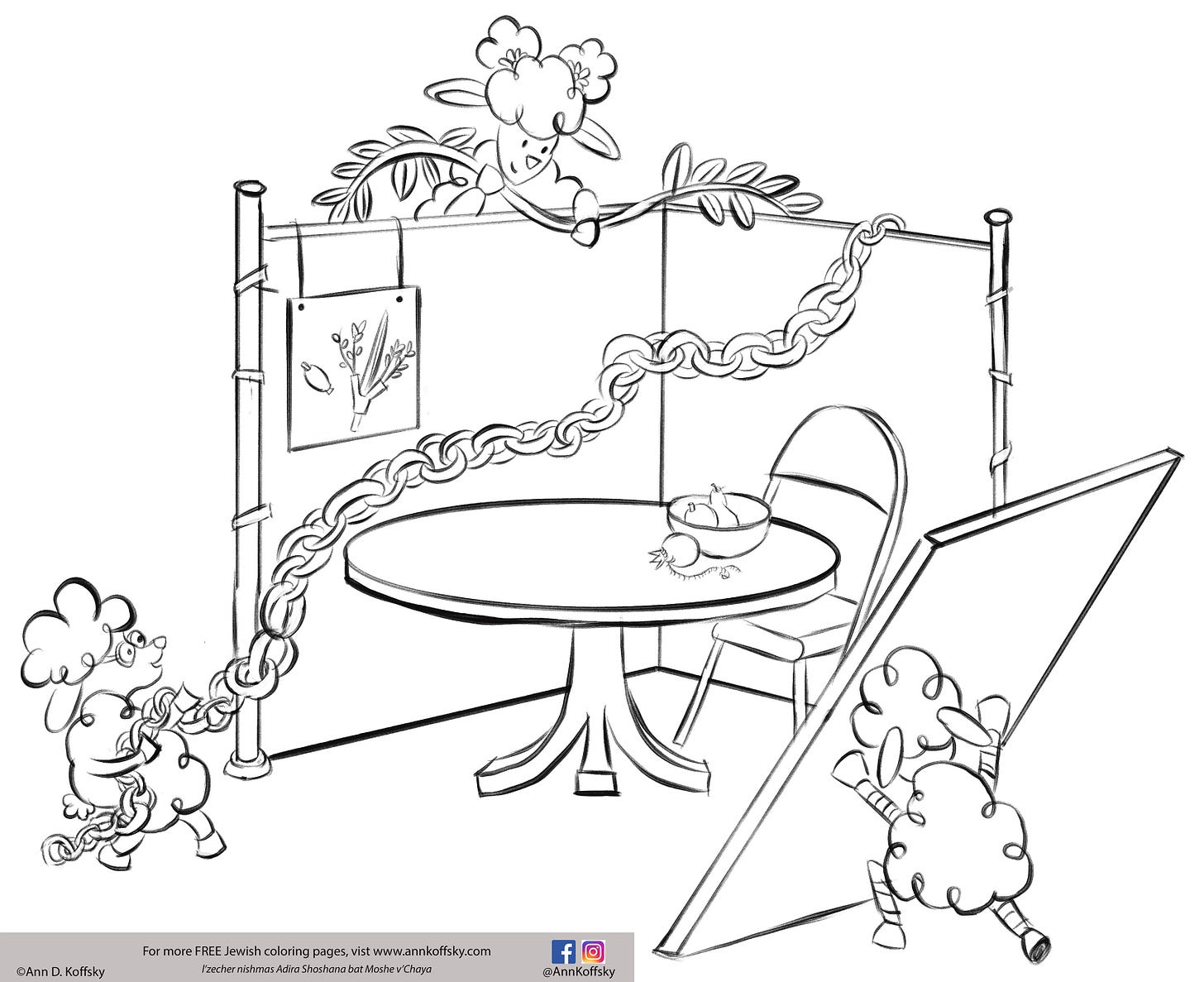sukkot coloring picture