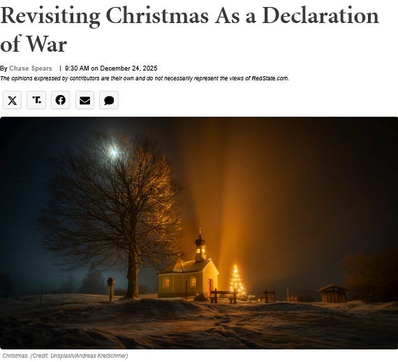 Revisiting Christmas As a Declaration of War
