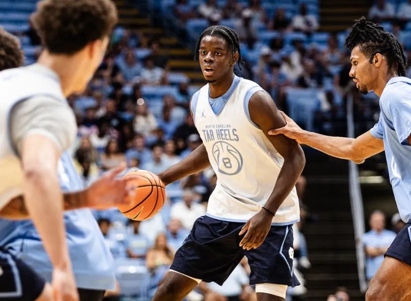 UNC Basketball Blue-White Scrimmage, Football Falters, Diamond Heels Romp