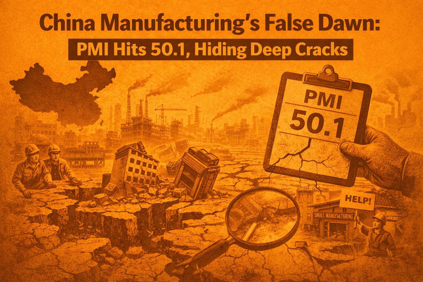 China Manufacturing's False Dawn: PMI Hits 50.1, Hiding Deep Cracks