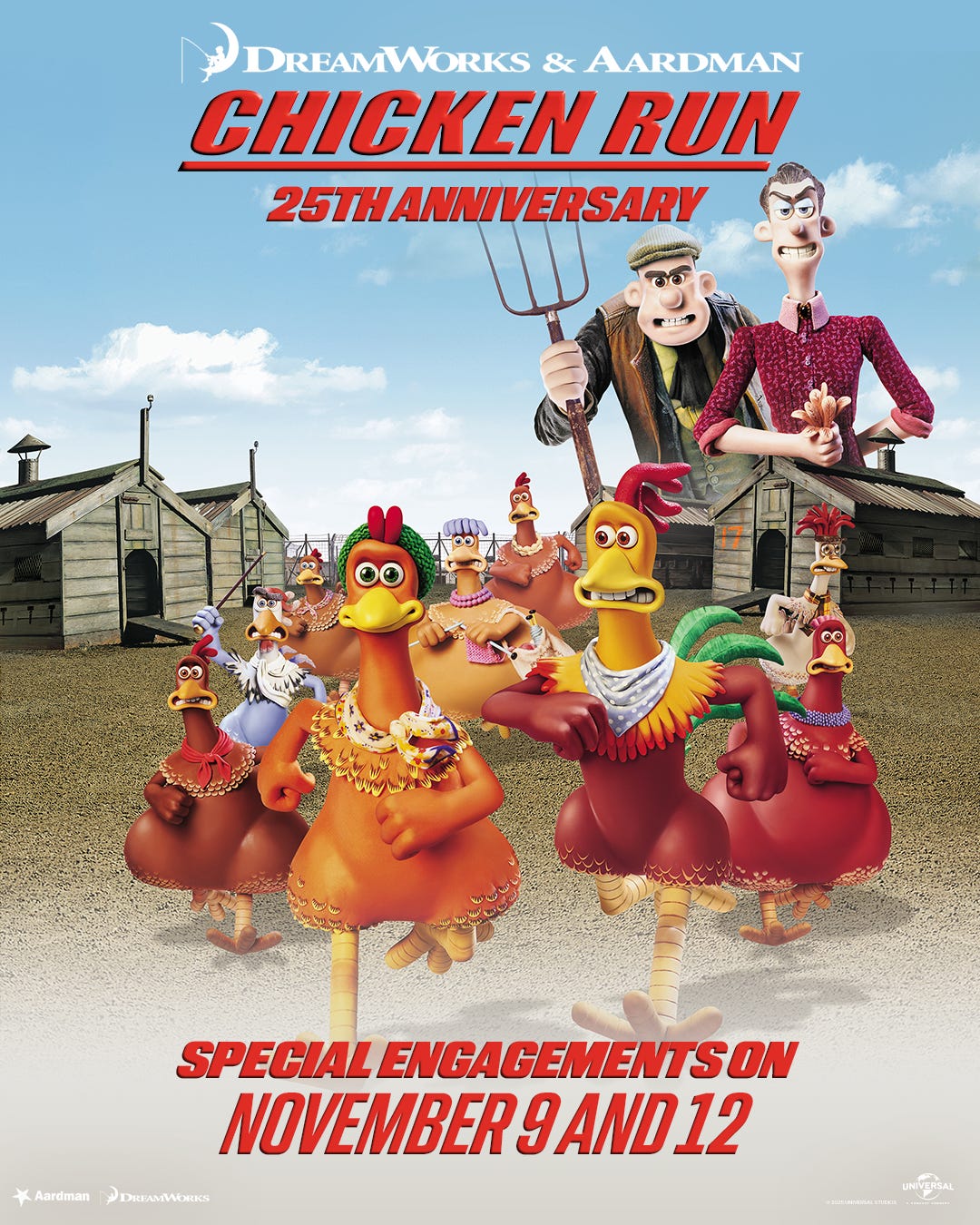 CHICKEN RUN - 25th Anniversary Re-Release Poster