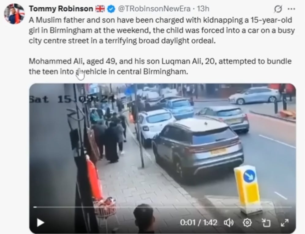 MUSLIM FATHER ATTEMPTS TO ABDUCT DAUGHTER IN BROAD DAYLIGHT