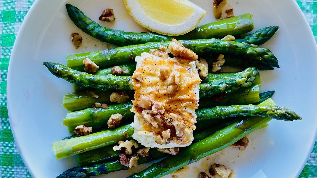 ASPARAGUS SAGANAKI. - Jill Dupleix Eats