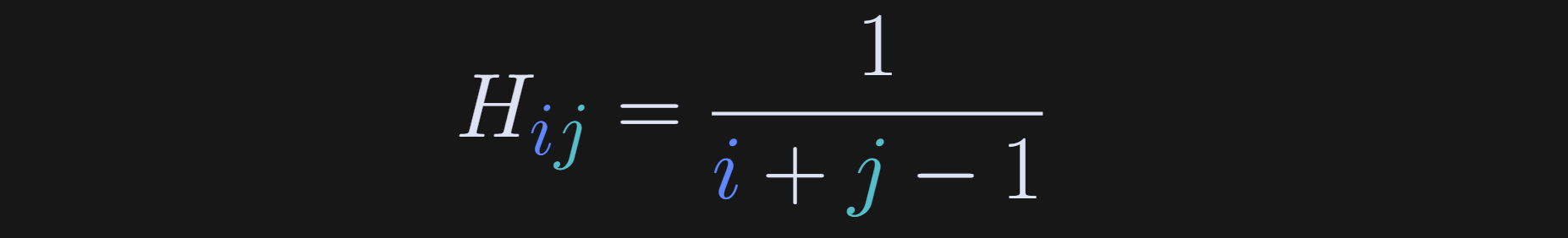 DDC-75: Hilbert matrix with loops and linear algebra