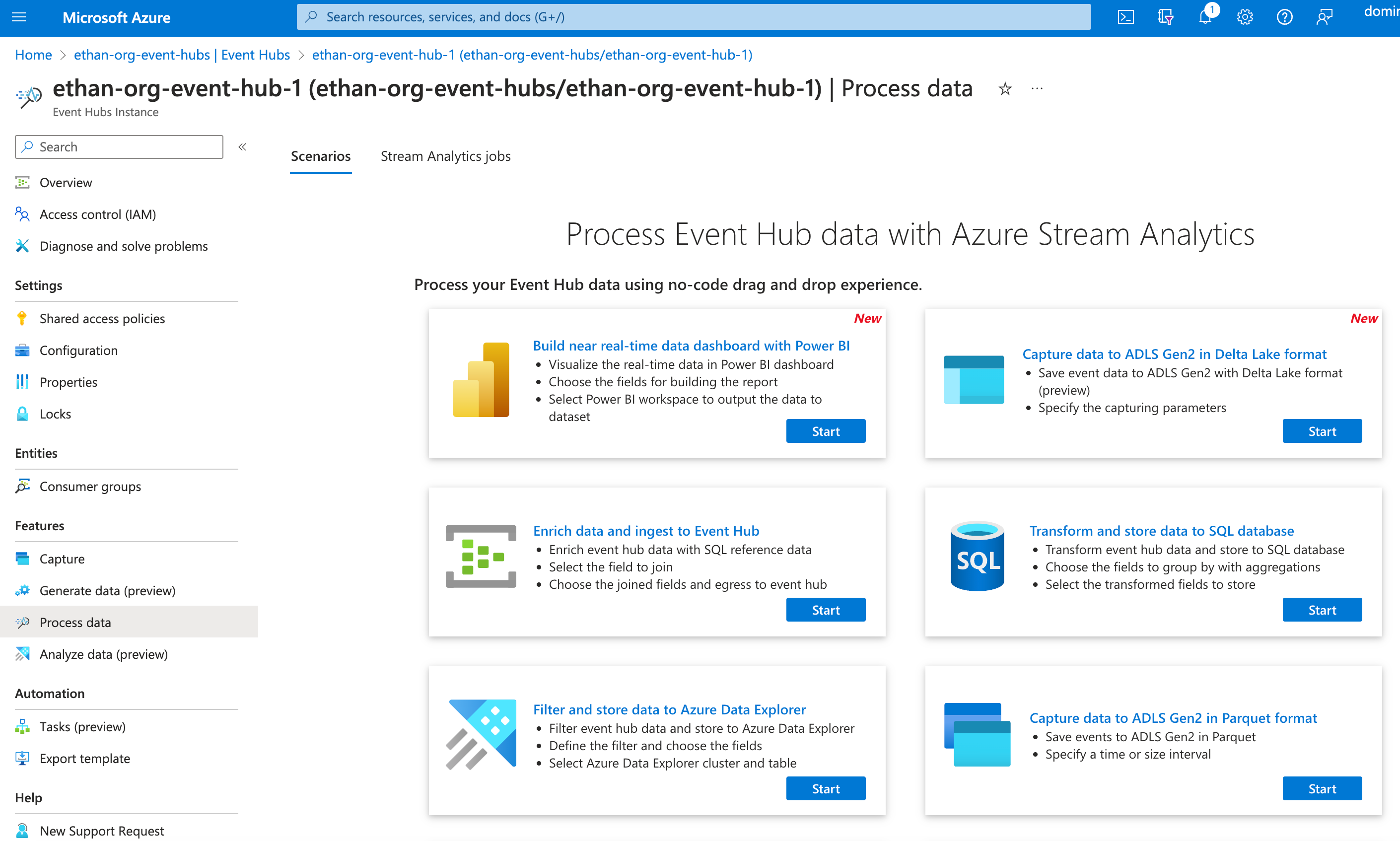 Using Azure Event Hub with Power BI for real-time analysis