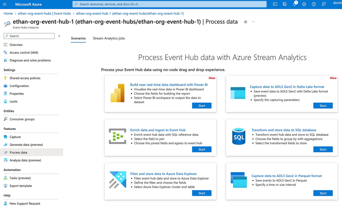 Using Azure Event Hub with Power BI for real-time analysis