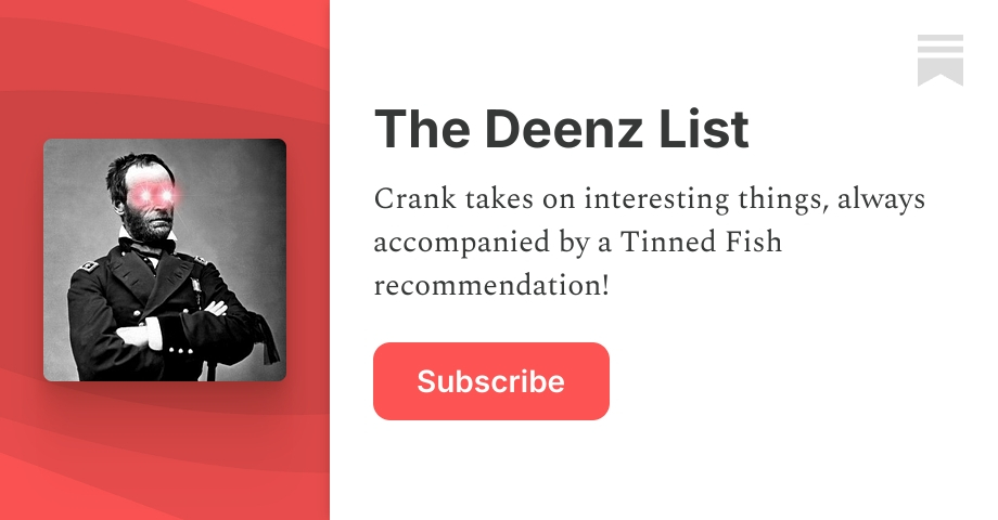 The Deenz List | Jeremy Munro | Substack