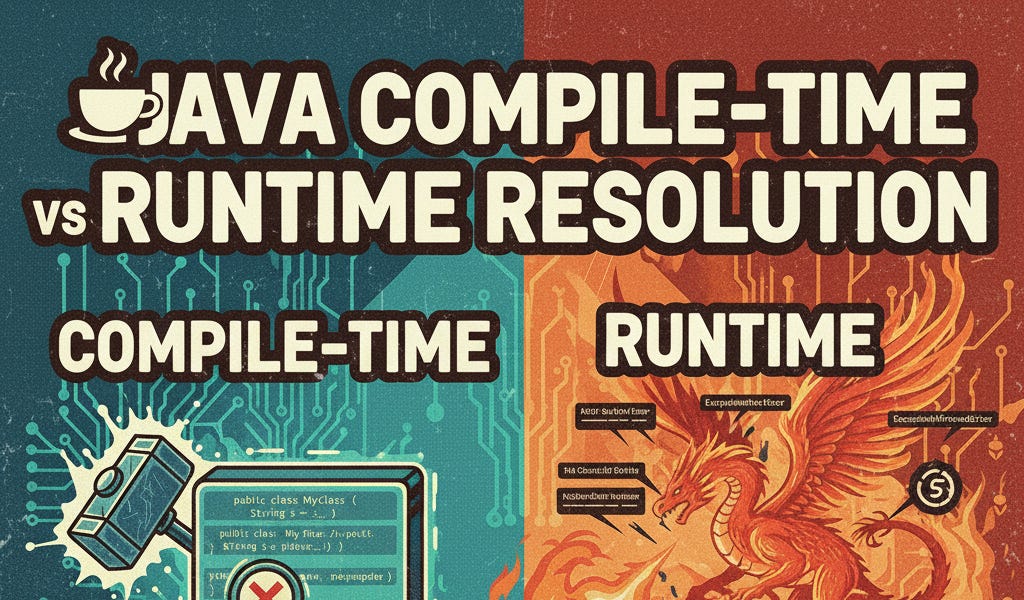 ☕ JAVA COMPILE-TIME vs RUNTIME RESOLUTION