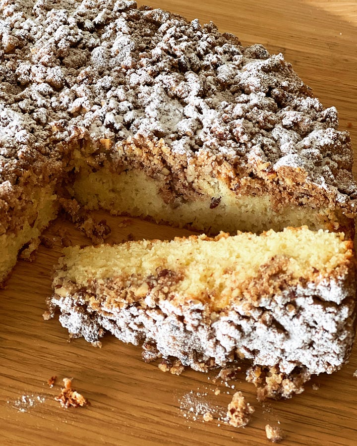tabletop crumb cake