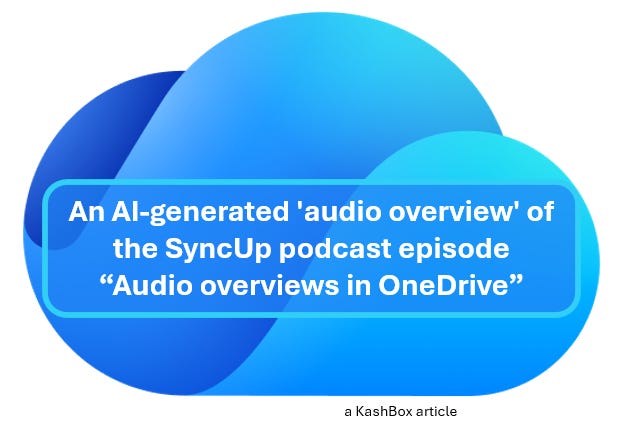 An AI-generated 'audio overview' of the SyncUp podcast episode "Audio ...