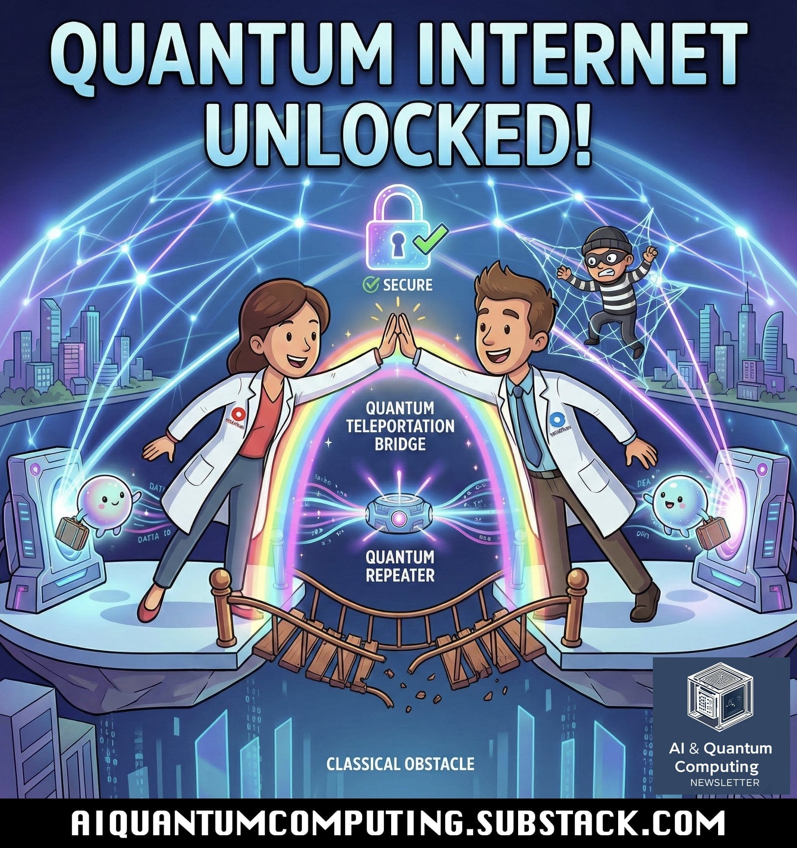 The Dawn of the Quantum Internet: The Distance Barrier Finally Broken.