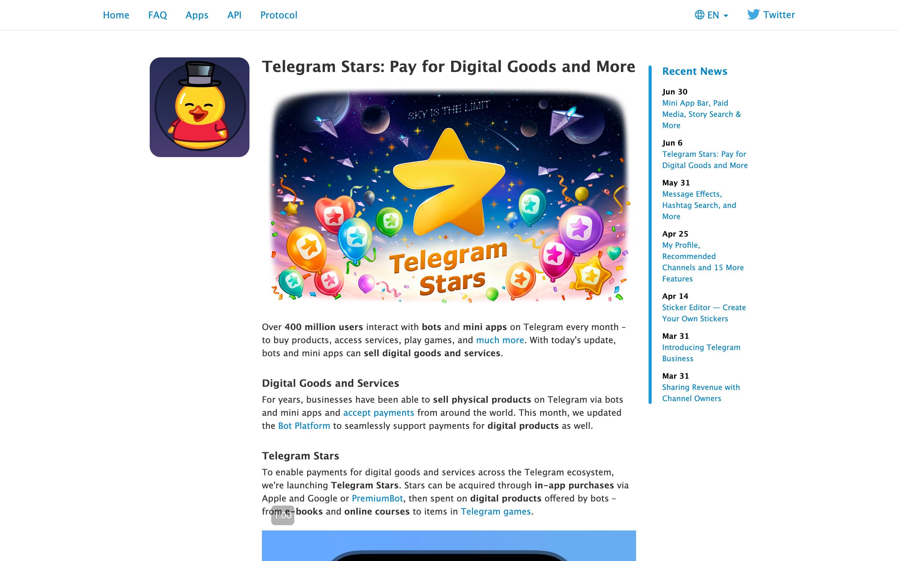 【Telegram Stars】Telegram 中的新应用内积分 / 可用于购买付费内容、应用内物品和广告。