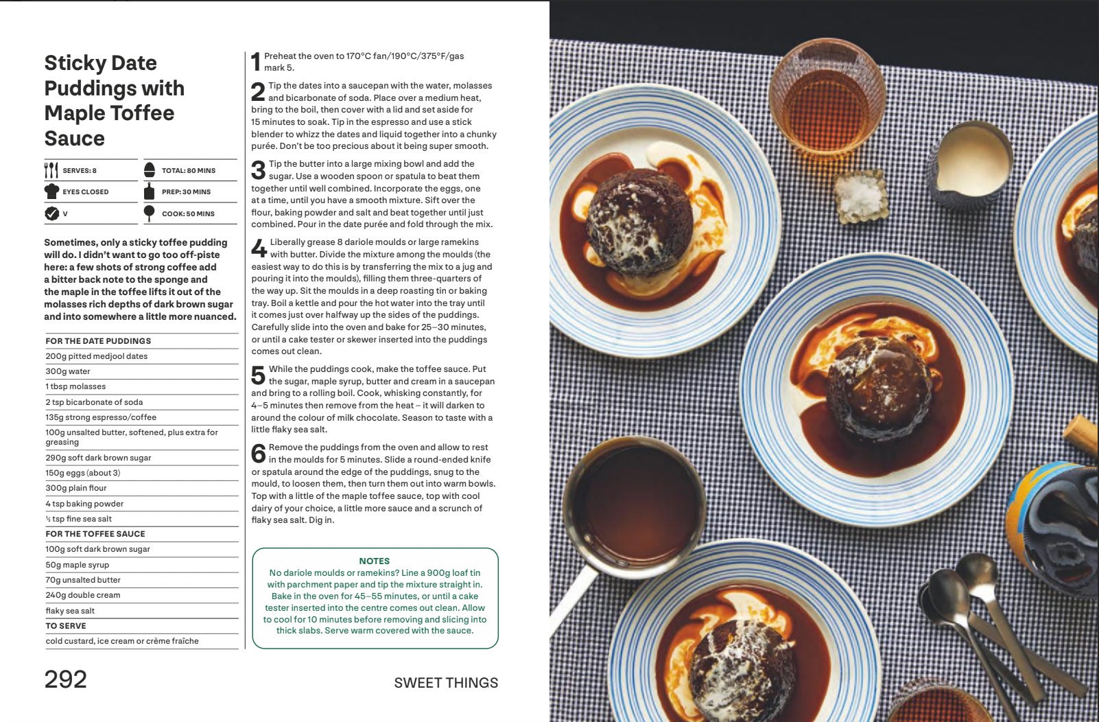 STICKY DATE PUDDINGS WITH MAPLE TOFFEE SAUCE
