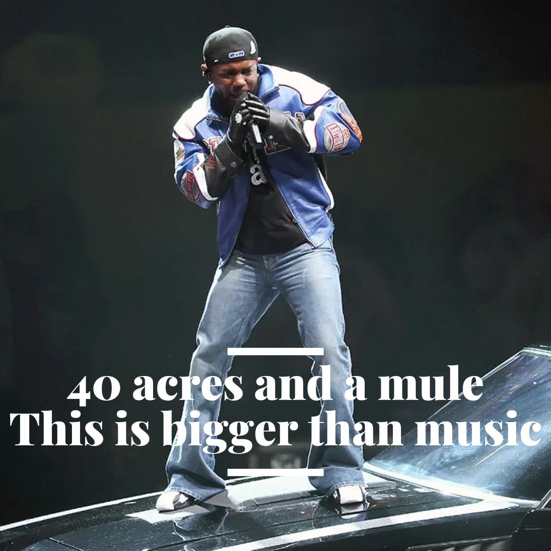 What's the meaning behind 40 acres and a mule?