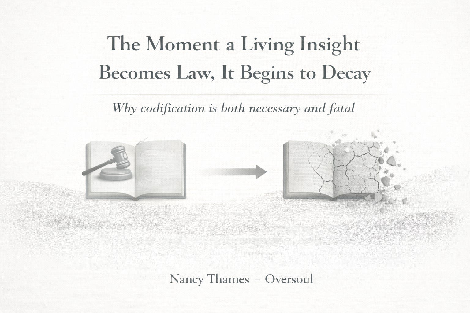 The Moment a Living Insight Becomes Law, It Begins to Decay