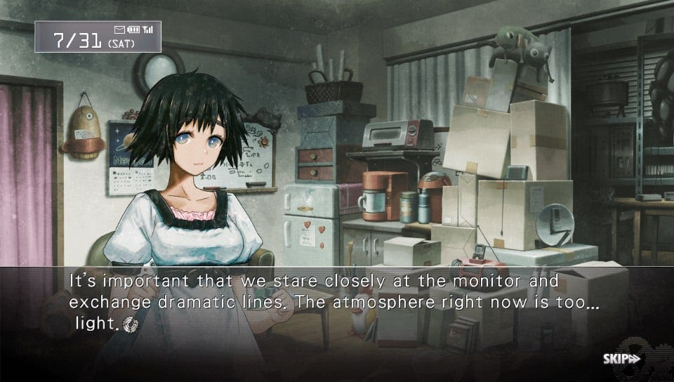 Daydreaming in a bleak world - Mayuri in Steins;Gate
