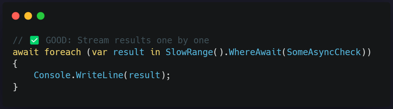 LINQ with Asynchronous Streams – Are You Using It Correctly?