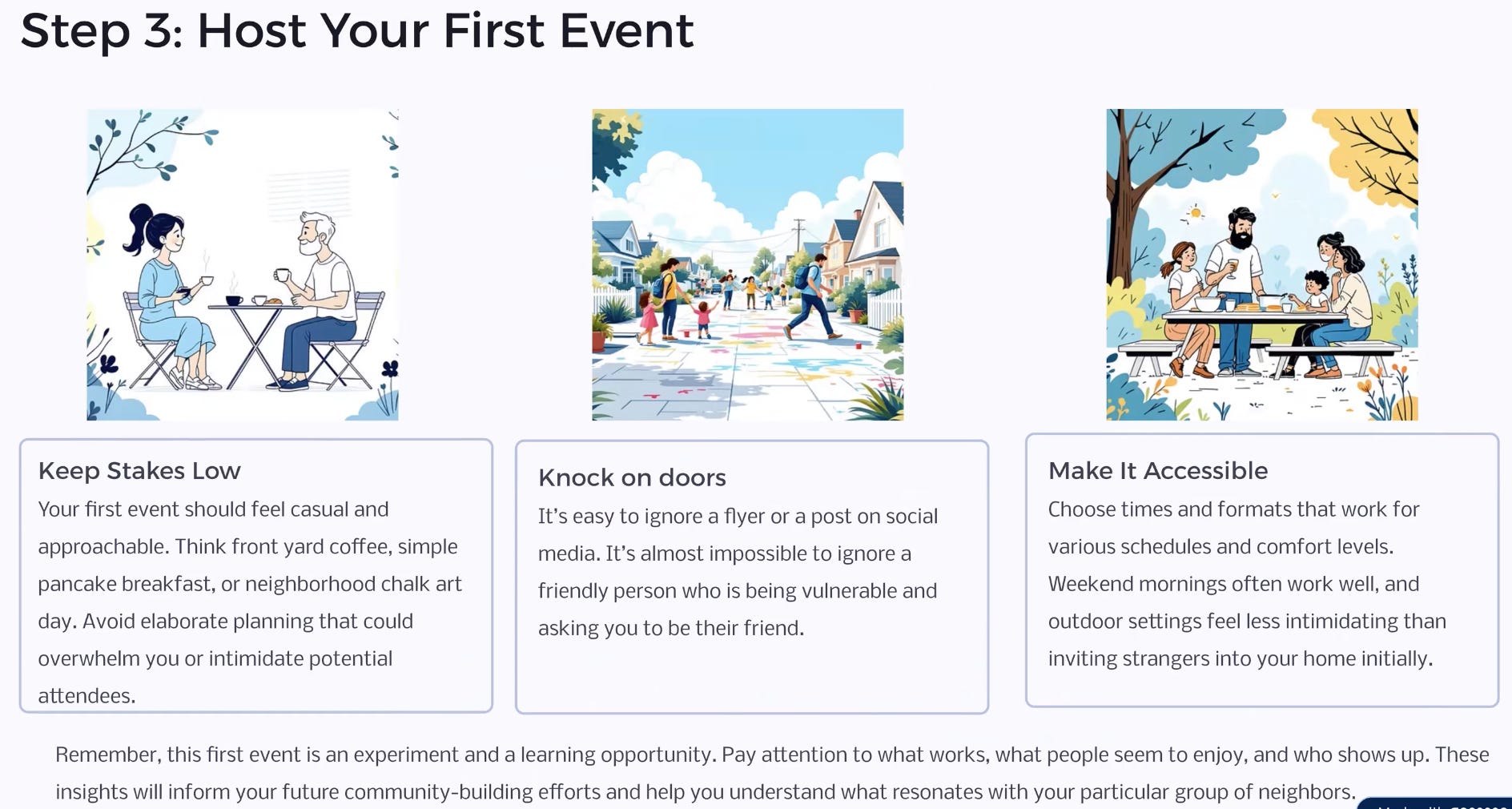 How to turn your neighborhood into a community in 10 steps