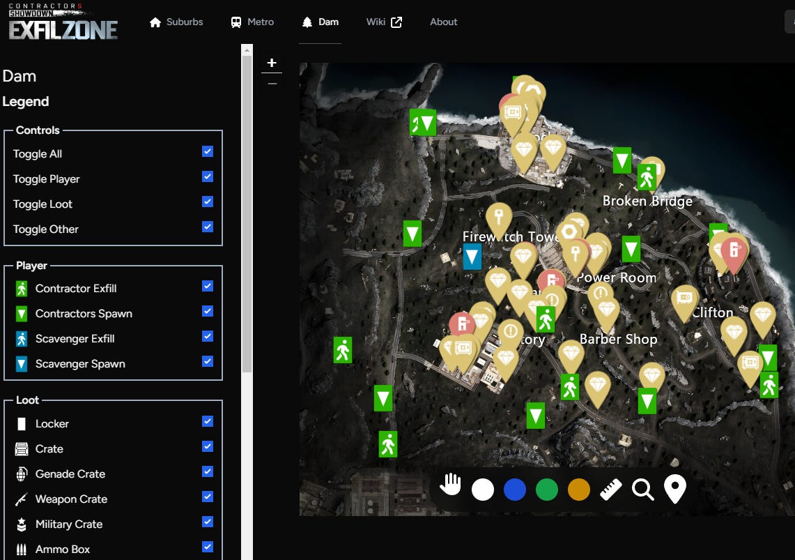 ExfilZone Maps - Aboleth’s Deep Dives