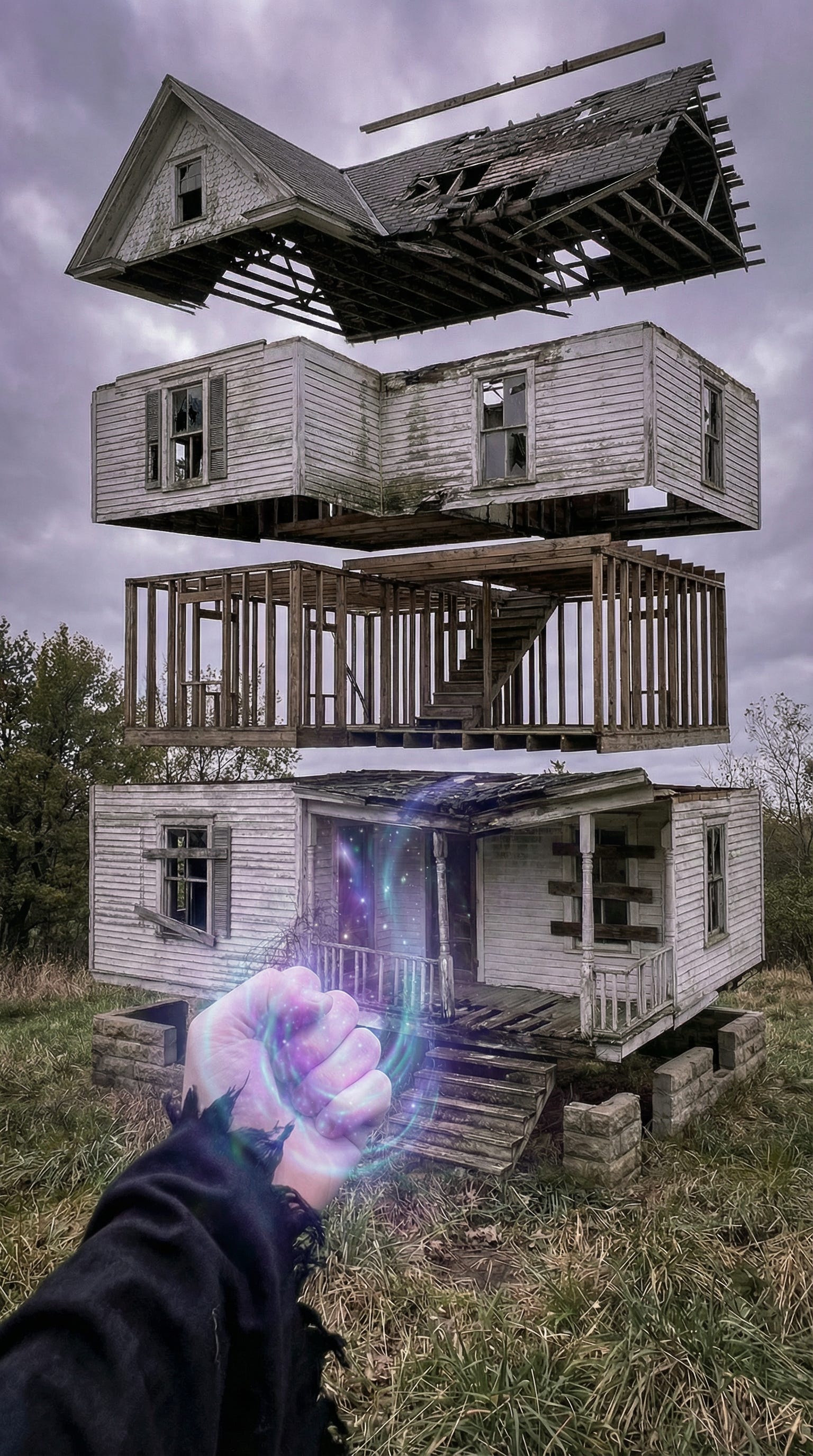 #272 Viral Video Prompt: MAGIC HAND EXPLODING & RENOVATING HOUSE
