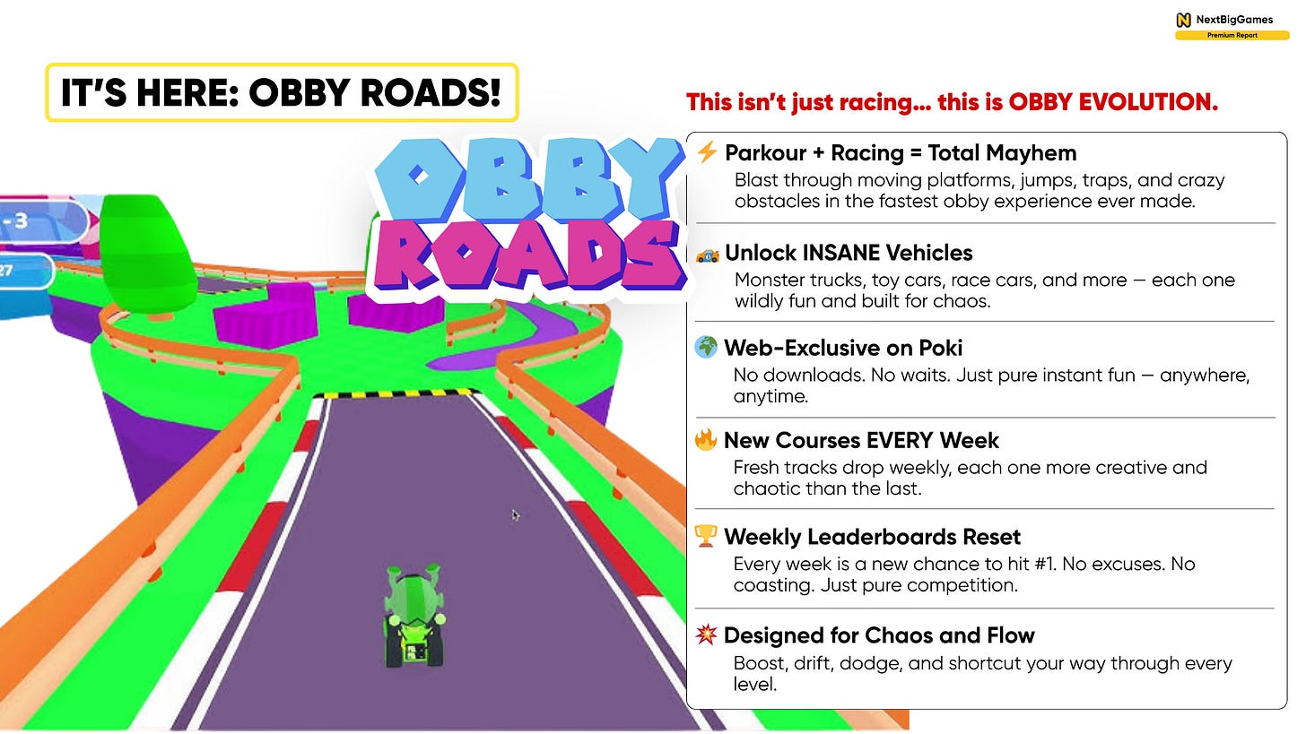 Poki x Tall Team:Obby Roads Launches on Poki