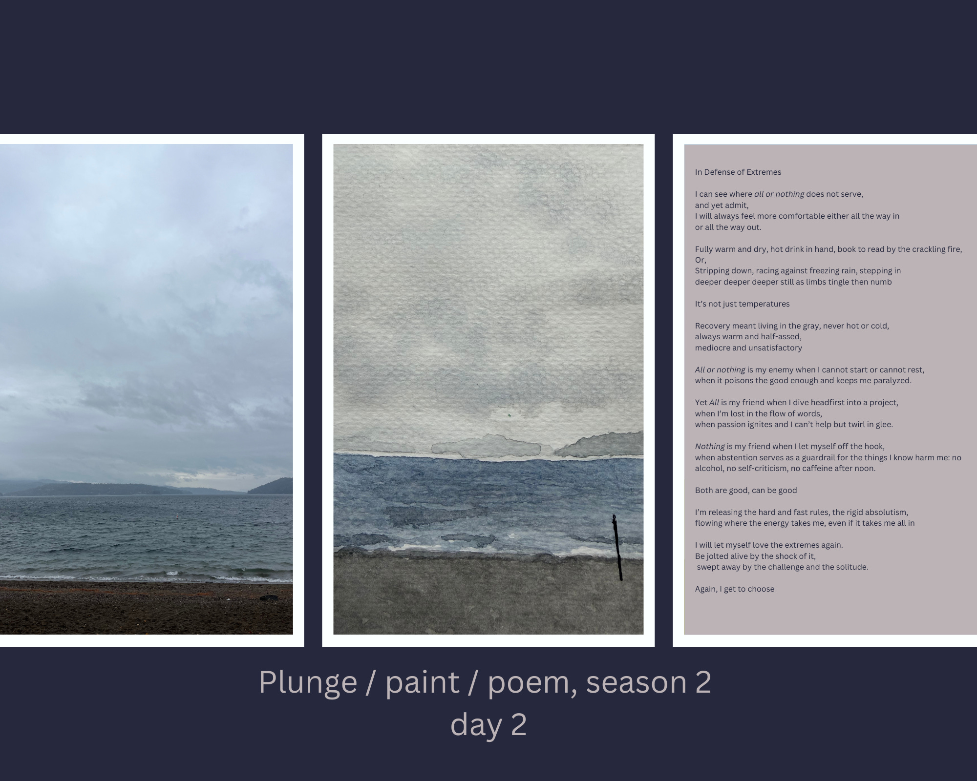 Introducing: Weekly Plunge / Paint / Poem Posts
