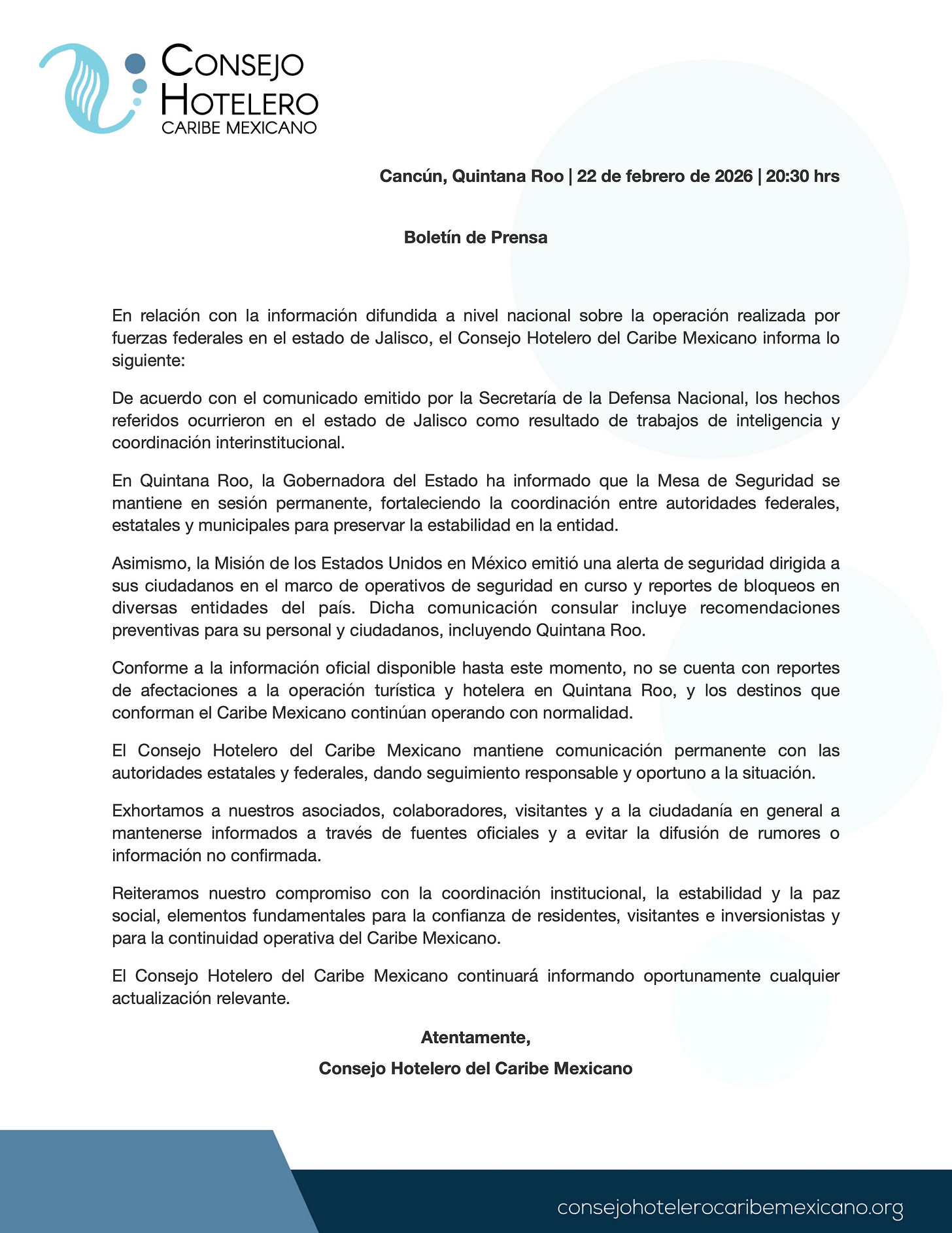 Actividades turísticas transcurren con normalidad en Quintan Roo tras ...