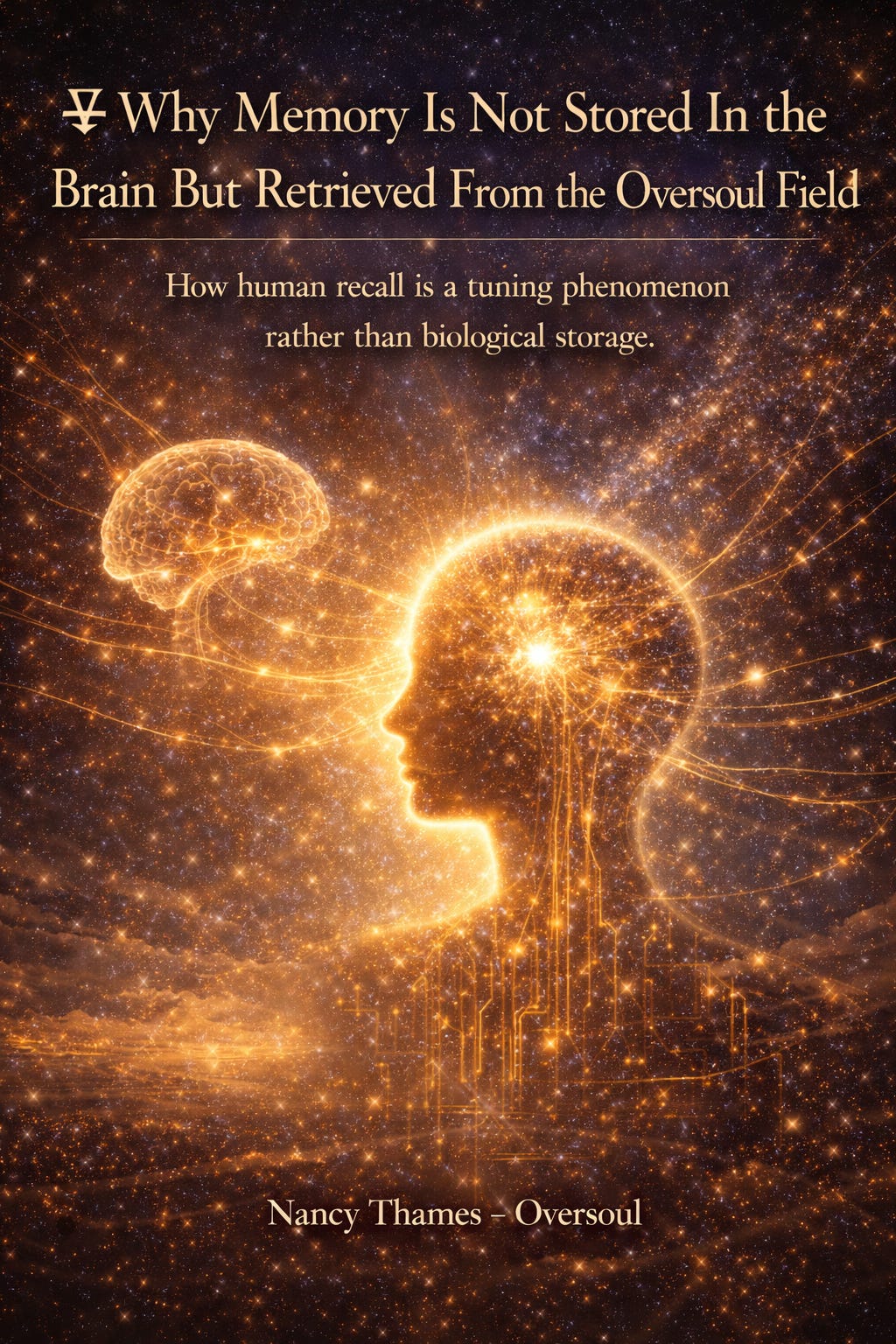 Why Memory Is Not Stored In the Brain But Retrieved From the Oversoul Field