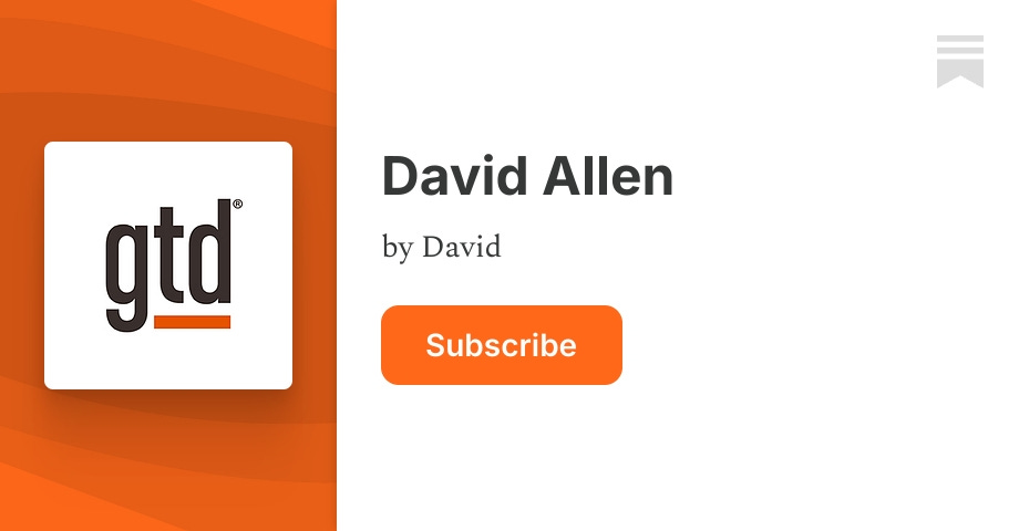 David Allen | Substack