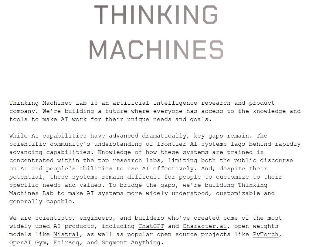 Inside Mira Murati’s Thinking Machines Lab: The $2B Seed and the Next ...