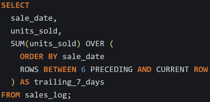 Comparing Rows with SQL Window Functions