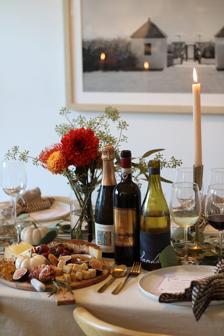 Everything you need to host a fall wine dinner at home