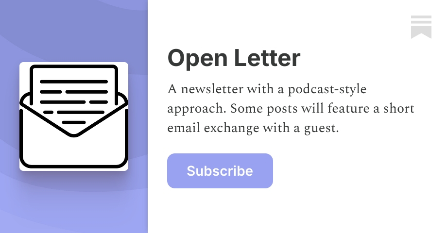 Open Letter | Substack