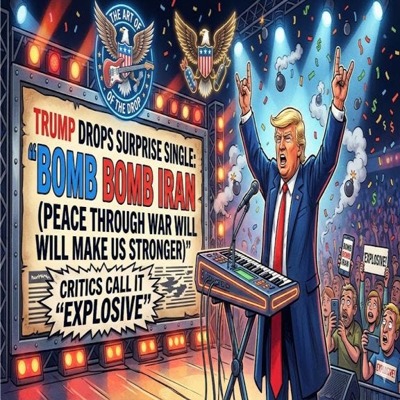 TRUMP DROPS SURPRISE SINGLE: “BOMB BOMB IRAN (PEACE THROUGH WAR WILL ...