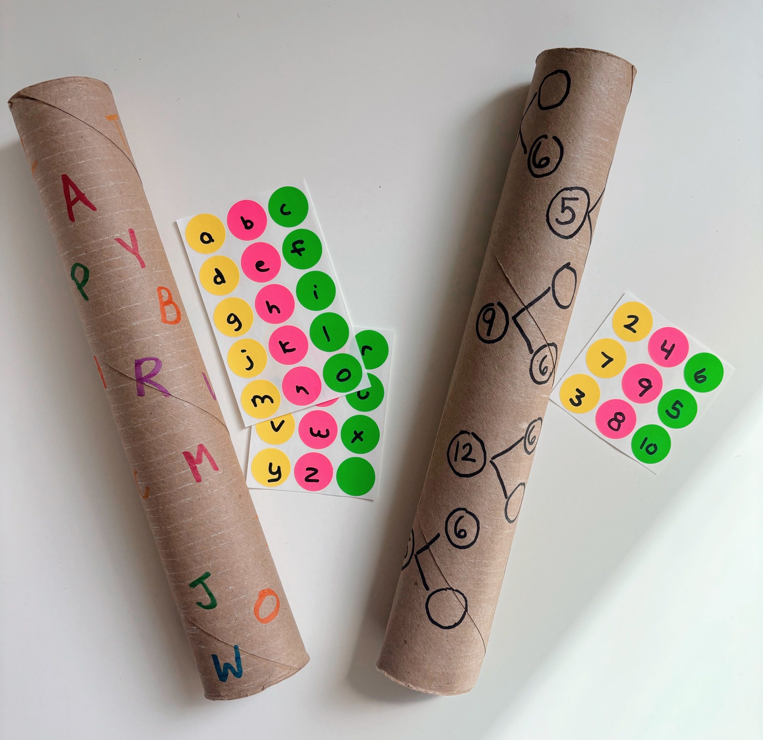 Paper Towel Roll Sticker Match - by Wendy | Ohhappyplayday