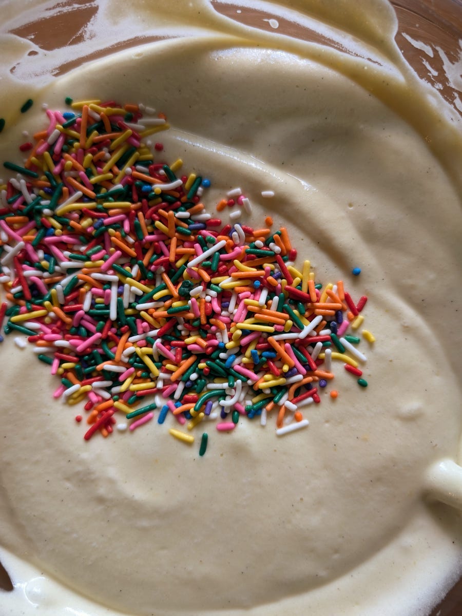 cake: buttermilk & olive oil funfetti chiffon - by channey