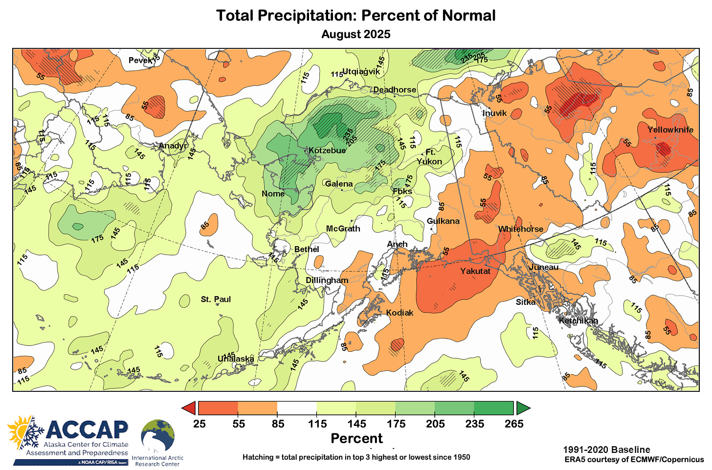 Alaska August 2025 Climate Summary - by Rick Thoman