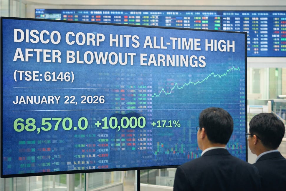 Disco Corp Soars to Record High as Chip Demand Accelerates