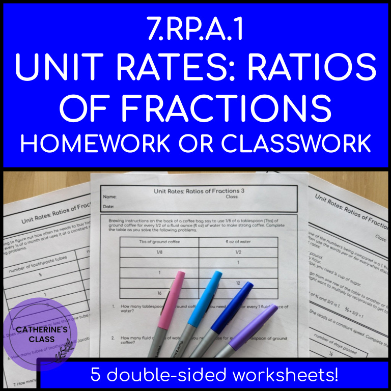 7.RP.A.1 Unit Rates: Ratios of Fractions