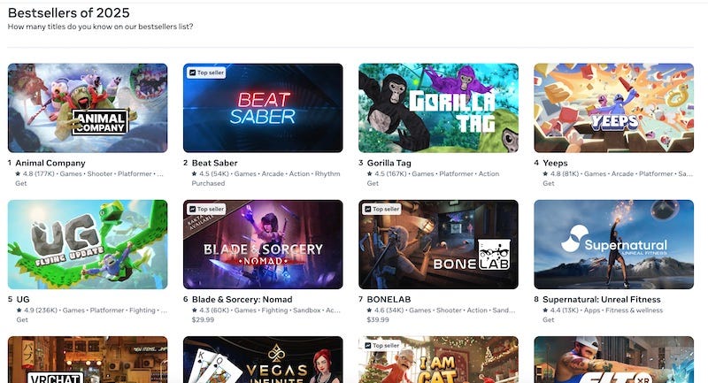 What happened to VR games in 2025? - by Simon Carless