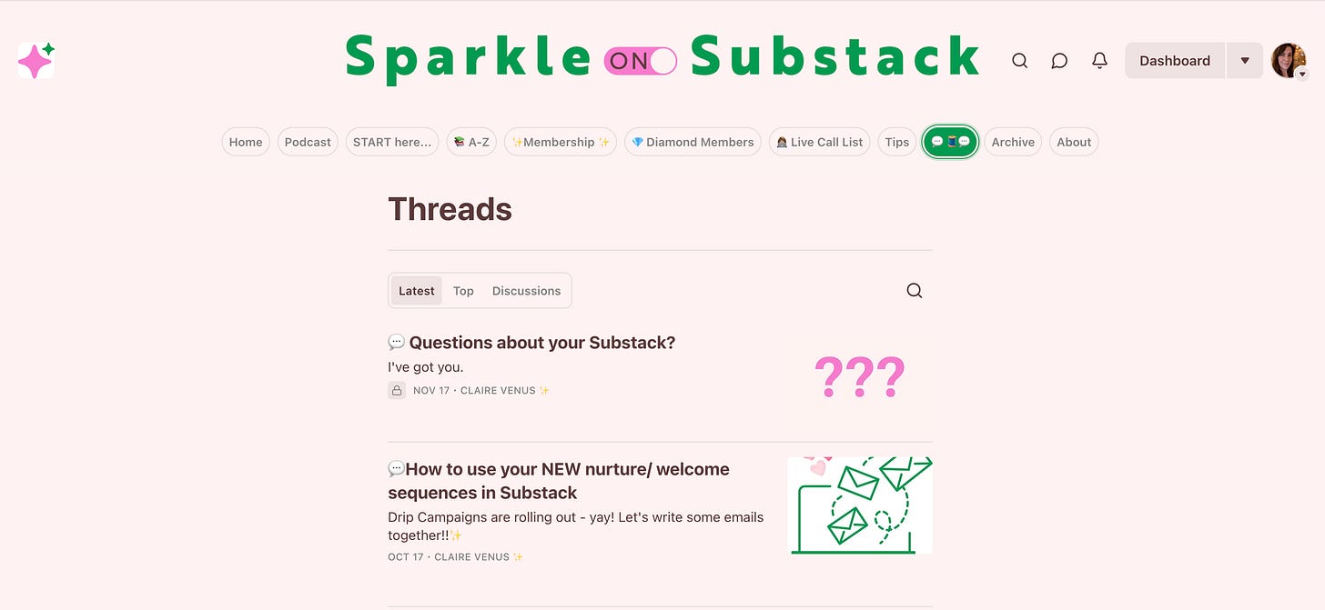 💬 Chat - by Claire Venus - Sparkle on Substack
