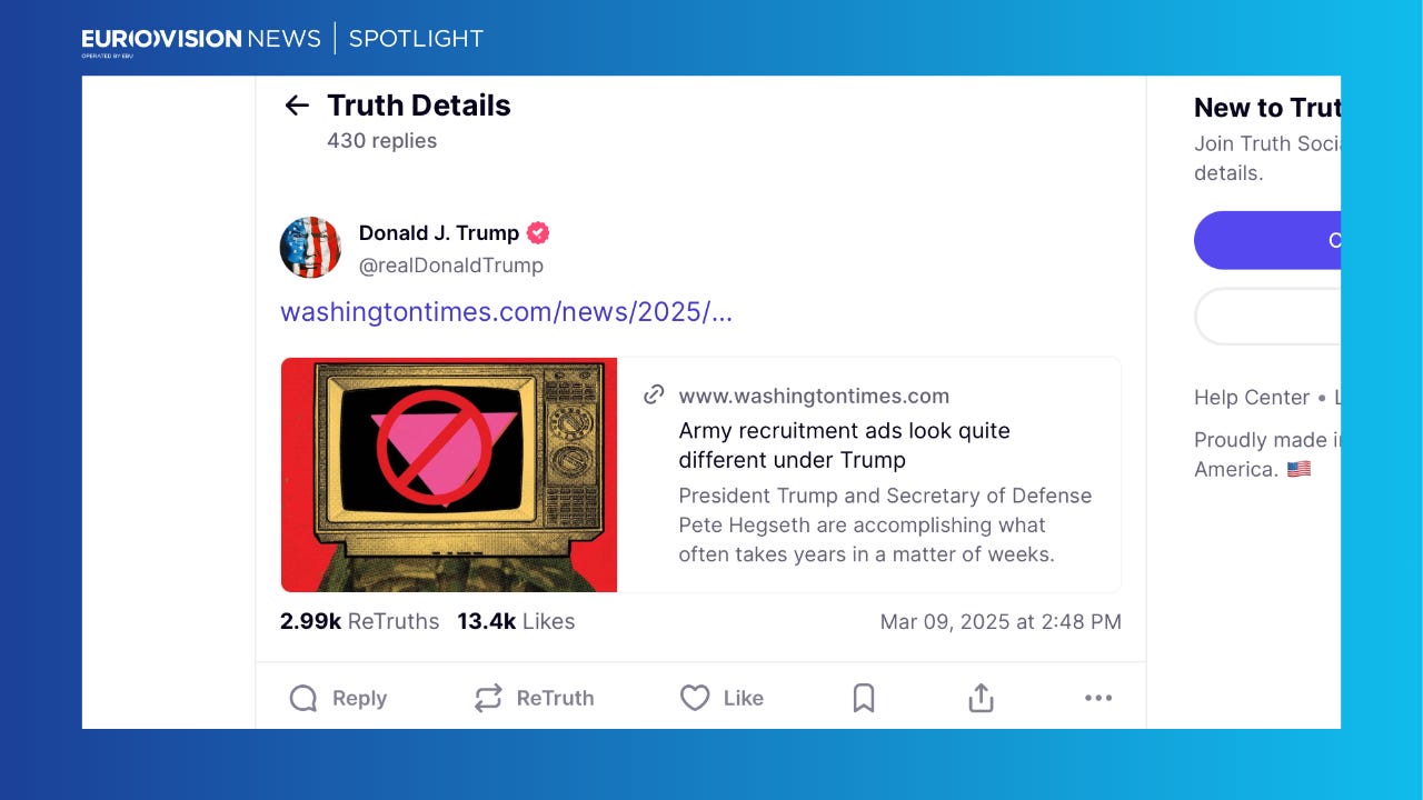 Pink triangle symbol & Trump's transgender military ban