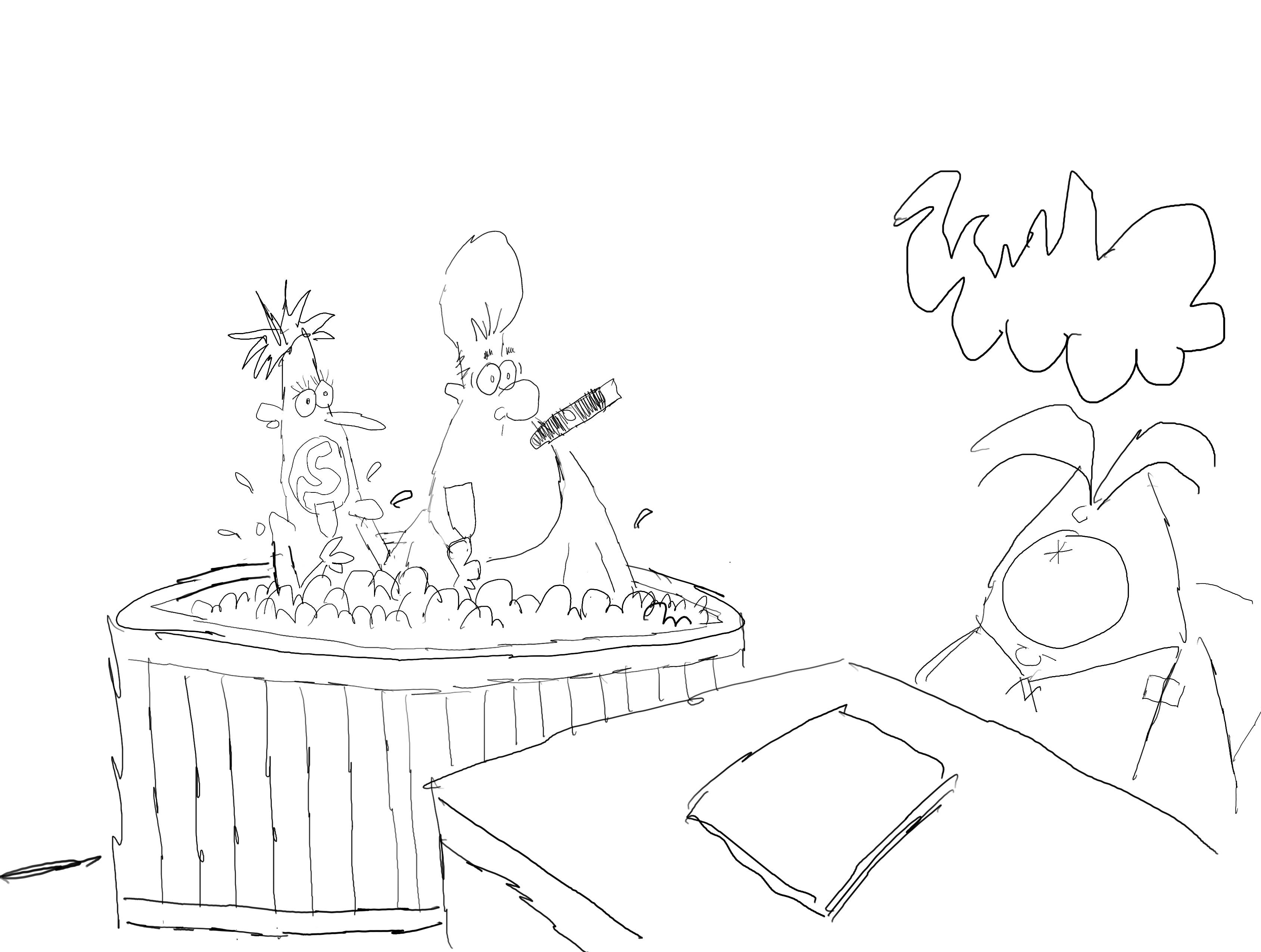 Hot Tub Time Machine - by Clay Jones - Claytoonz