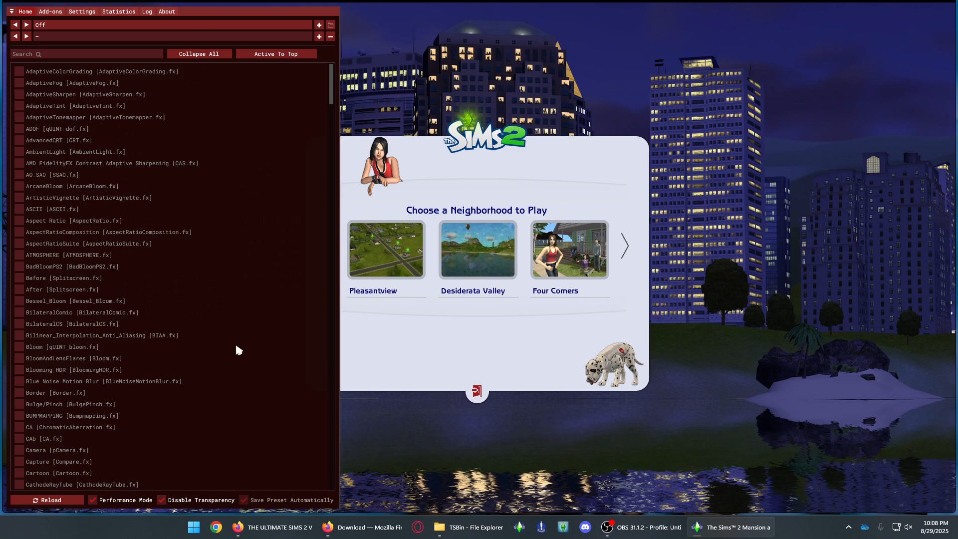 How to install GShade on The Sims 2 RPC for Windows